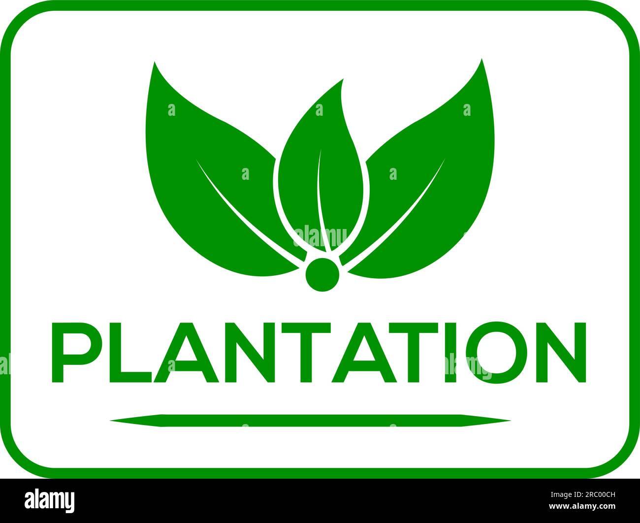 White background plantation vector logo or icon, plantation logo Stock ...