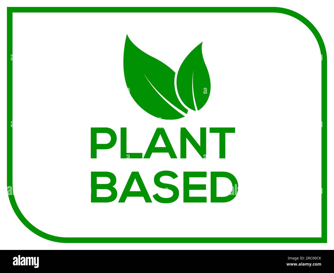 White background plant based logo, Plant based vector logo or icon ...