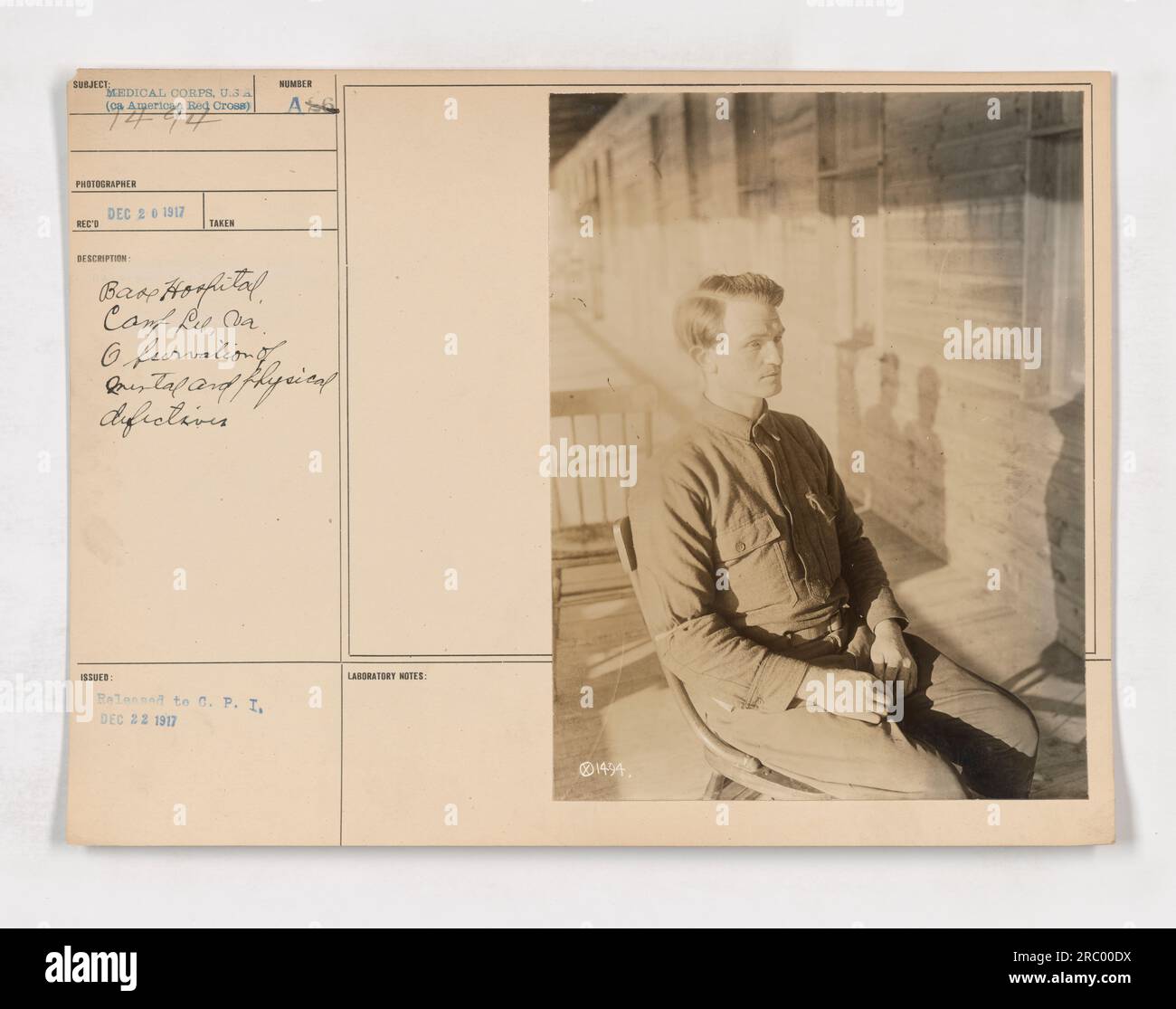 A photograph taken at Camp Lee, VA during World War I, showing Base ...