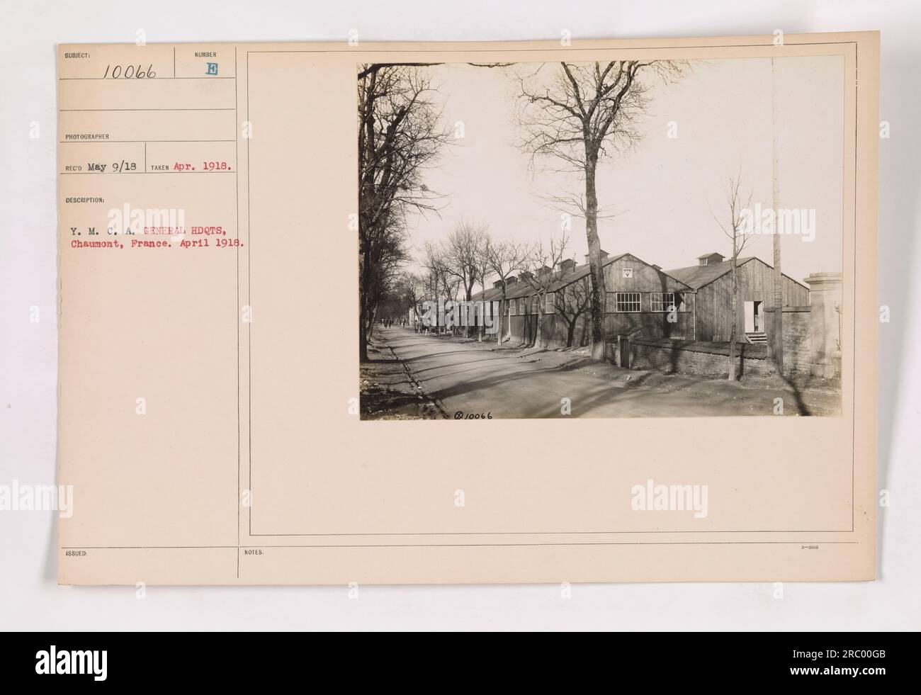 The Y.M.C.A. General Head Quarters in Chaumont, France is captured in ...