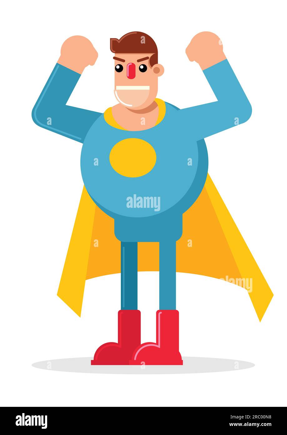 Simple flat vector of superhero cartoon figure Stock Vector Image & Art ...