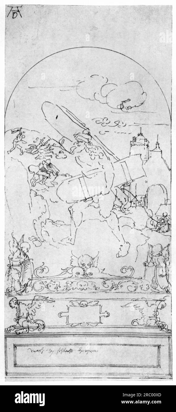 Design for the Fugger Chapel in Augsburg Simson with the doors of Gaza ...