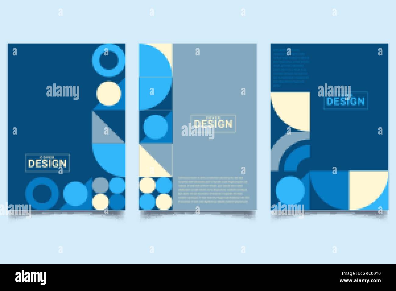 Colourful book cover design set hi-res stock photography and images - Alamy