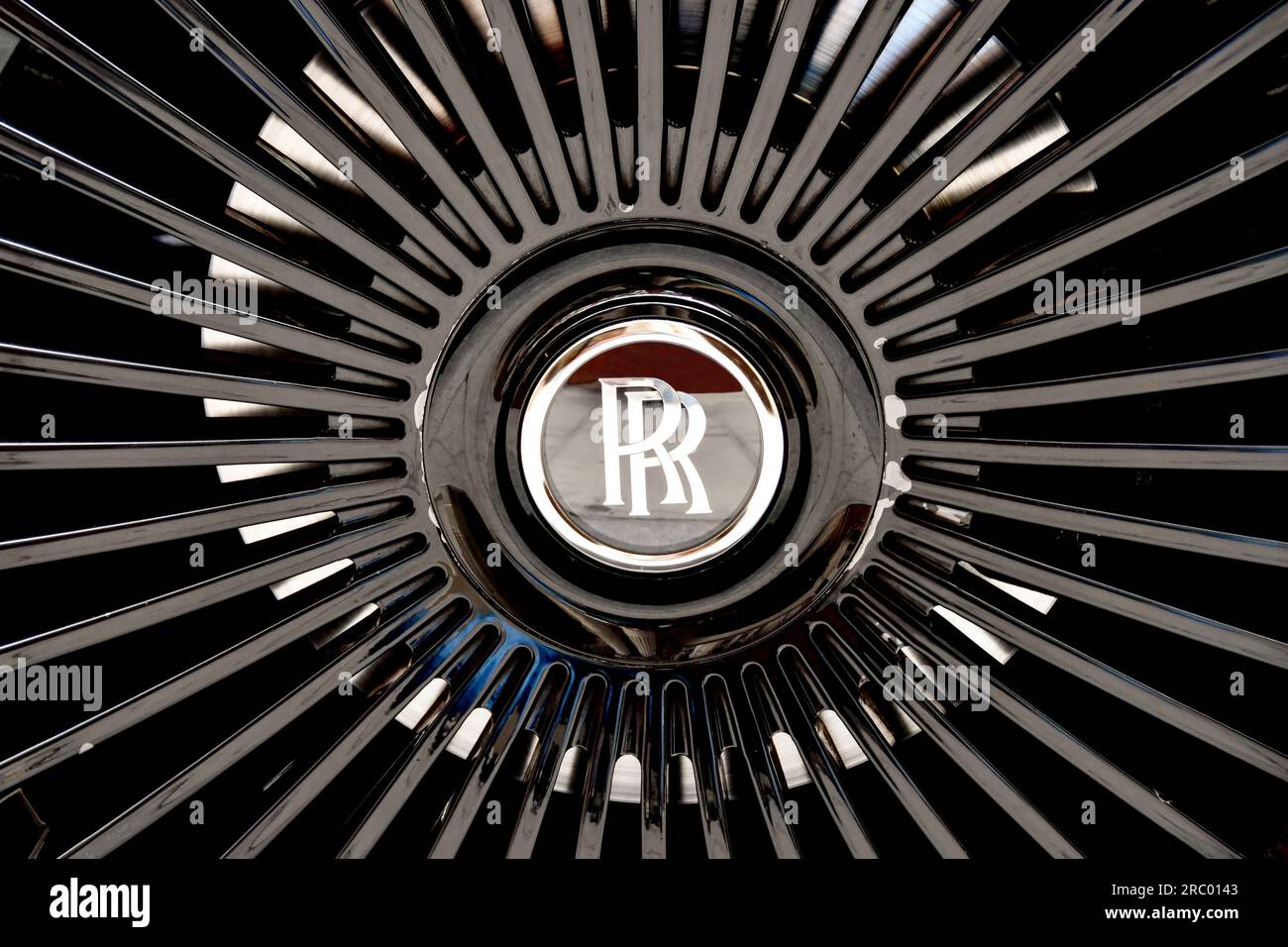 London, England, UK - 28 June 2023: Close up view of the Rolls Royce ...