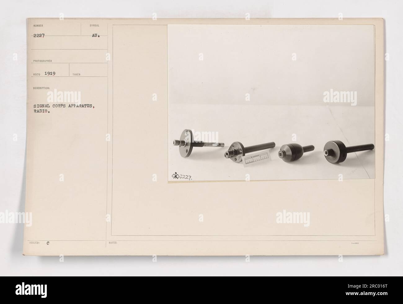 United States Signal Corps radio apparatus number 2227. This photo was ...