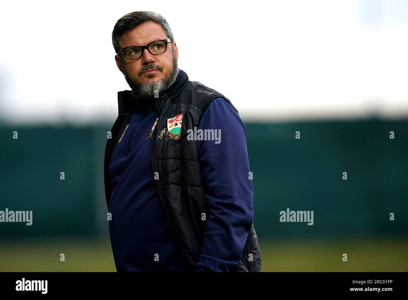 Barnet manager Dean Brennan during a friendly match at The Hive Stadium ...