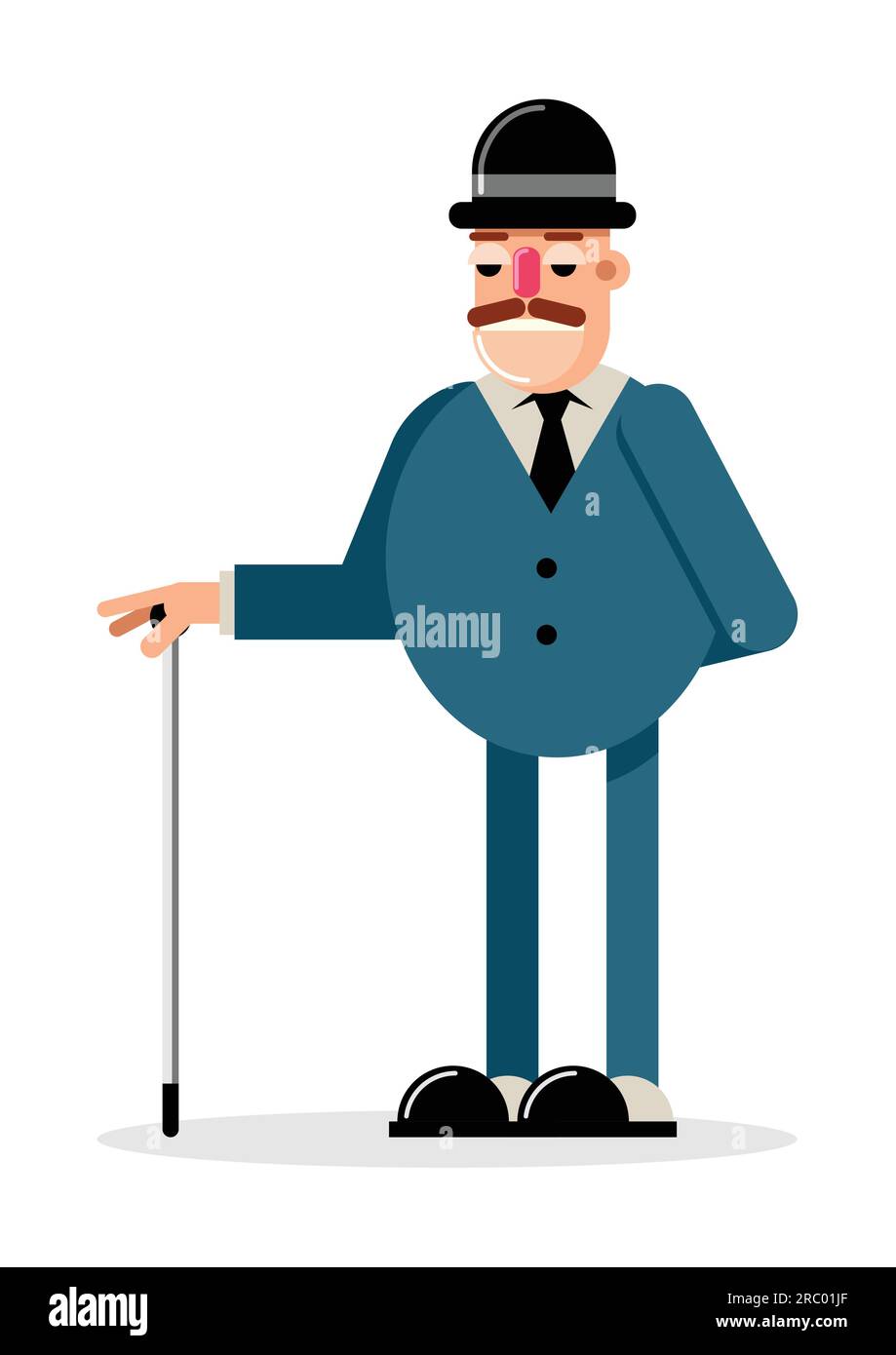 Simple flat vector of a cartoon gentleman Stock Vector Image & Art - Alamy