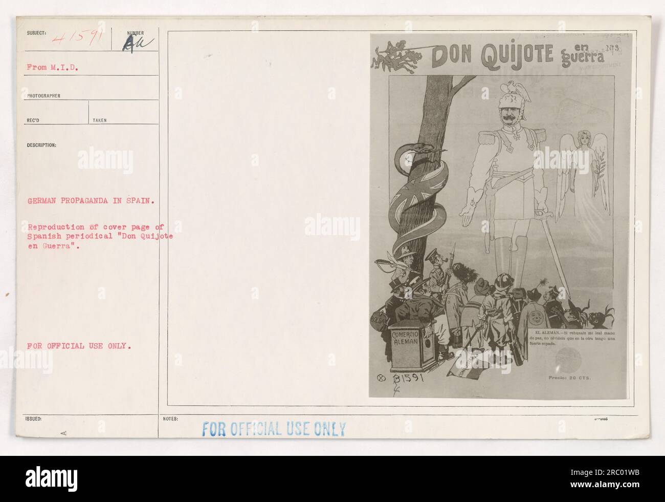 Reproduction Of Cover Page Of Spanish Periodical Don Quijote En Guerra reproduction-of-cover-page-of-spanish-periodical-don-quijote-en-guerra