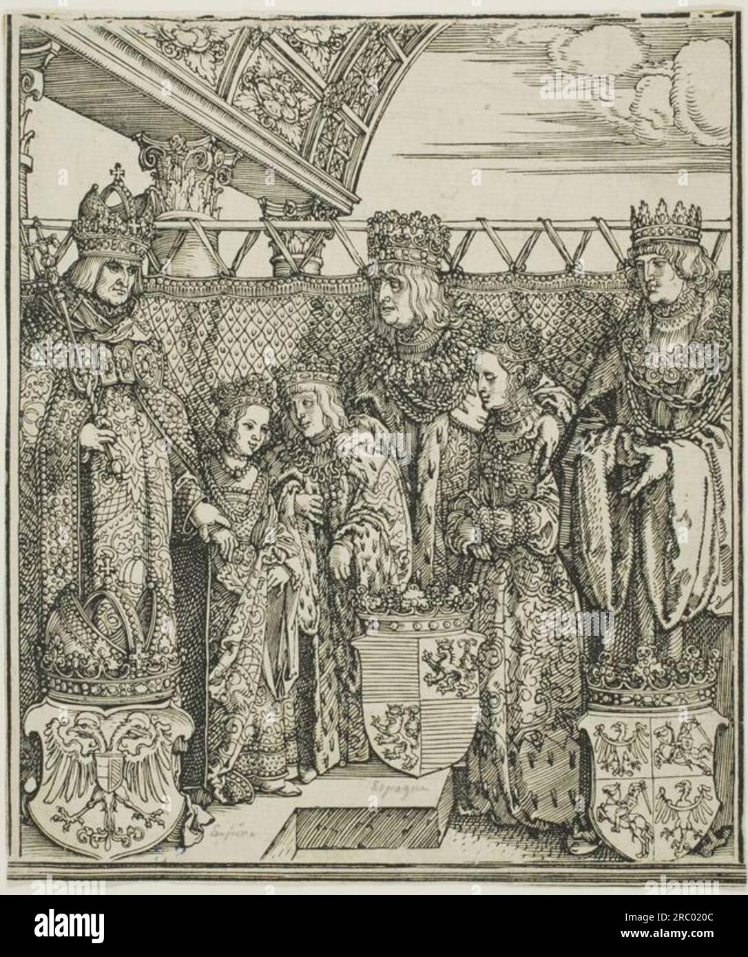 The Congress and Double Betrothal at Vienna, from The Triumphal Arch of ...