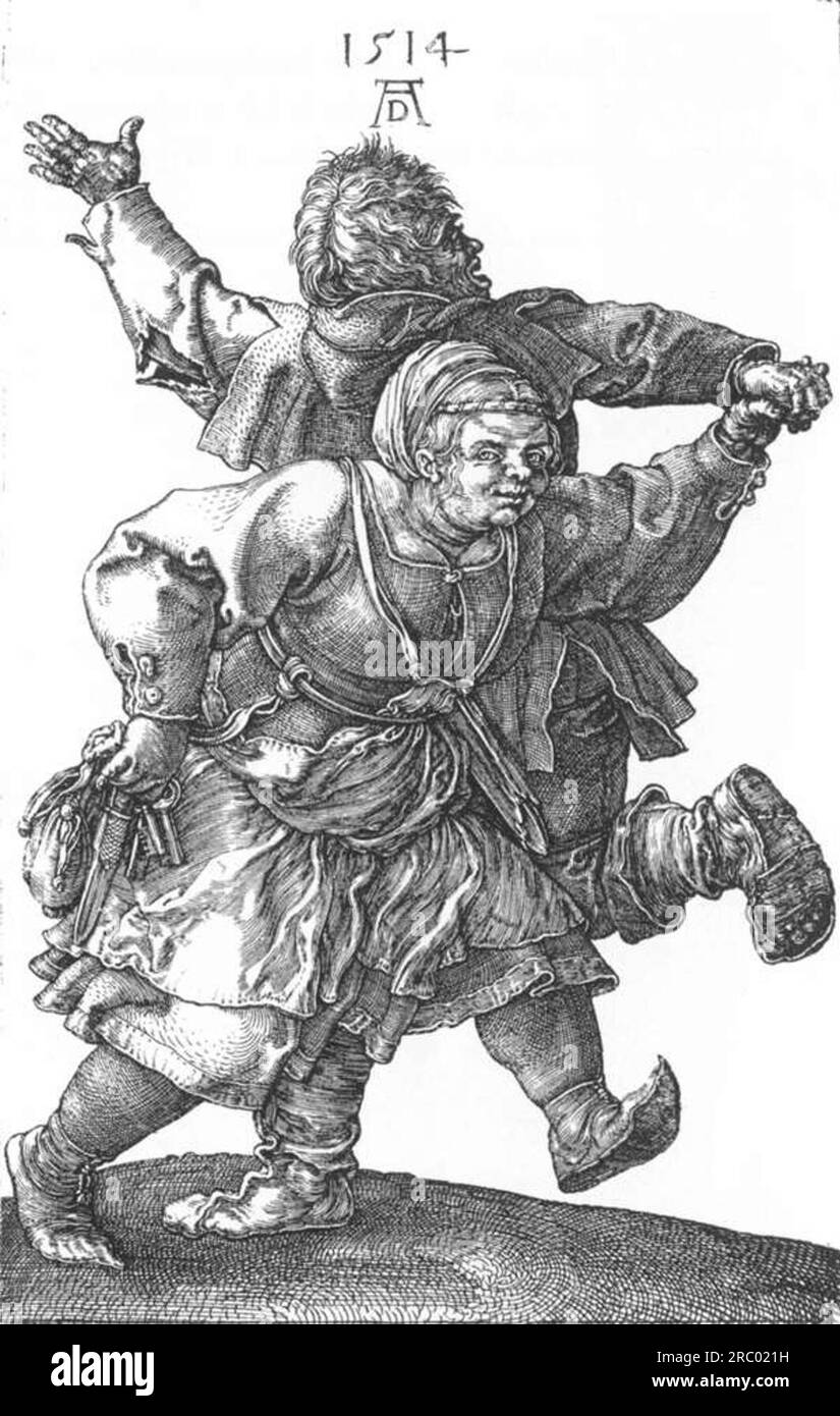 Peasant Couple Dancing 1514 by Albrecht Durer Stock Photo - Alamy