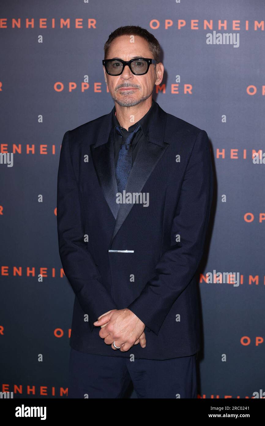 Robert Downey Jr attends Oppenheimer Premiere held at Grand Rex on July ...