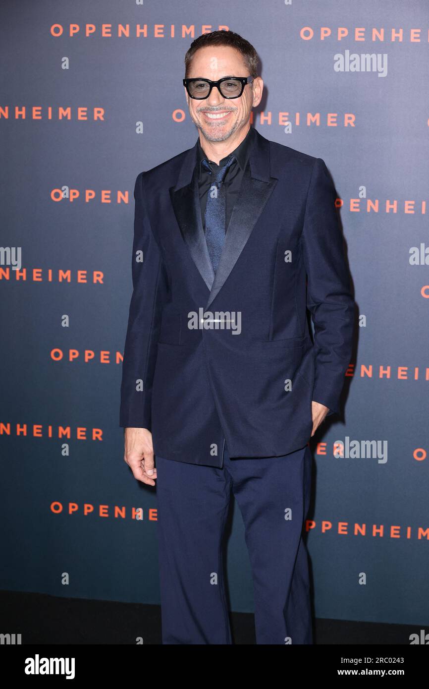 Robert Downey Jr attends Oppenheimer Premiere held at Grand Rex on July ...