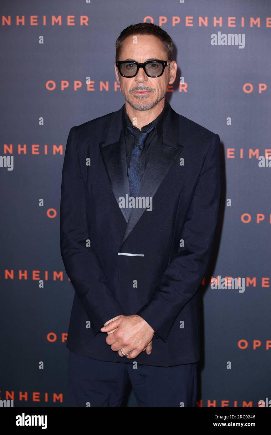 Robert Downey Jr attends Oppenheimer Premiere held at Grand Rex on July ...