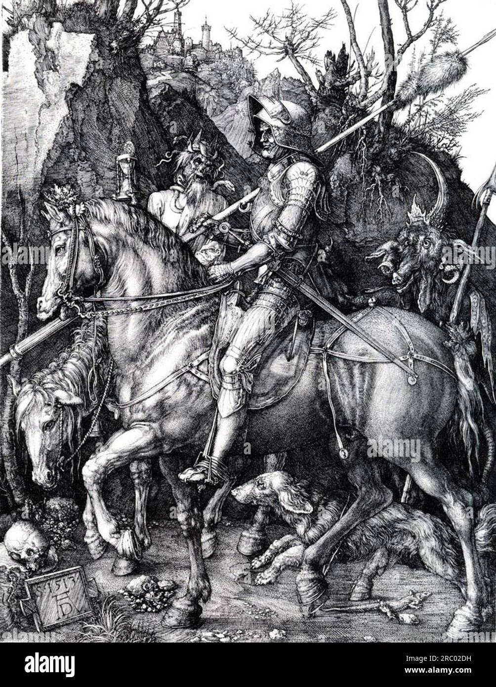 The Knight, Death and the Devil 1513 by Albrecht Durer Stock Photo - Alamy