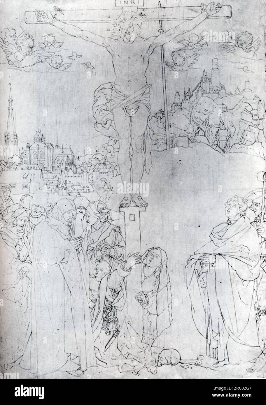 Crucifixion With Many Figures 1523 by Albrecht Durer Stock Photo - Alamy