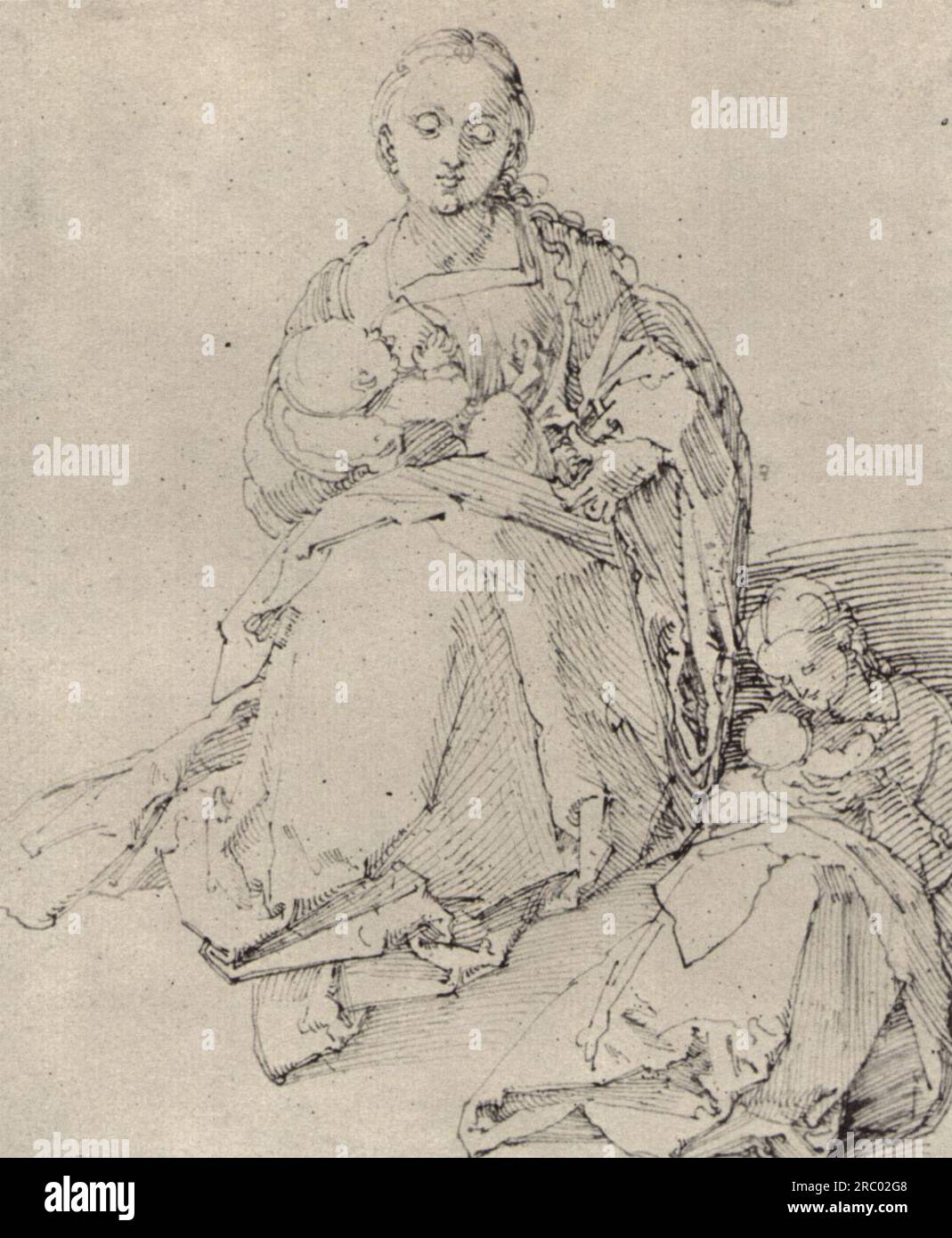 Study sheet with Mary and Child 1525 by Albrecht Durer Stock Photo - Alamy
