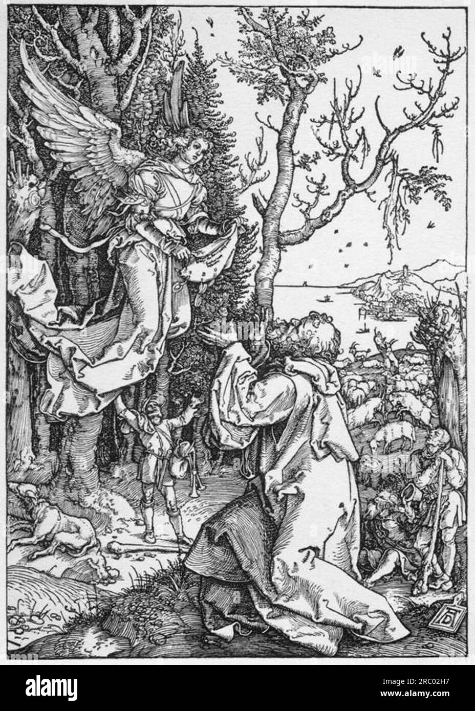 Joachim and the Angel from the 'Life of the Virgin' 1511 by Albrecht ...