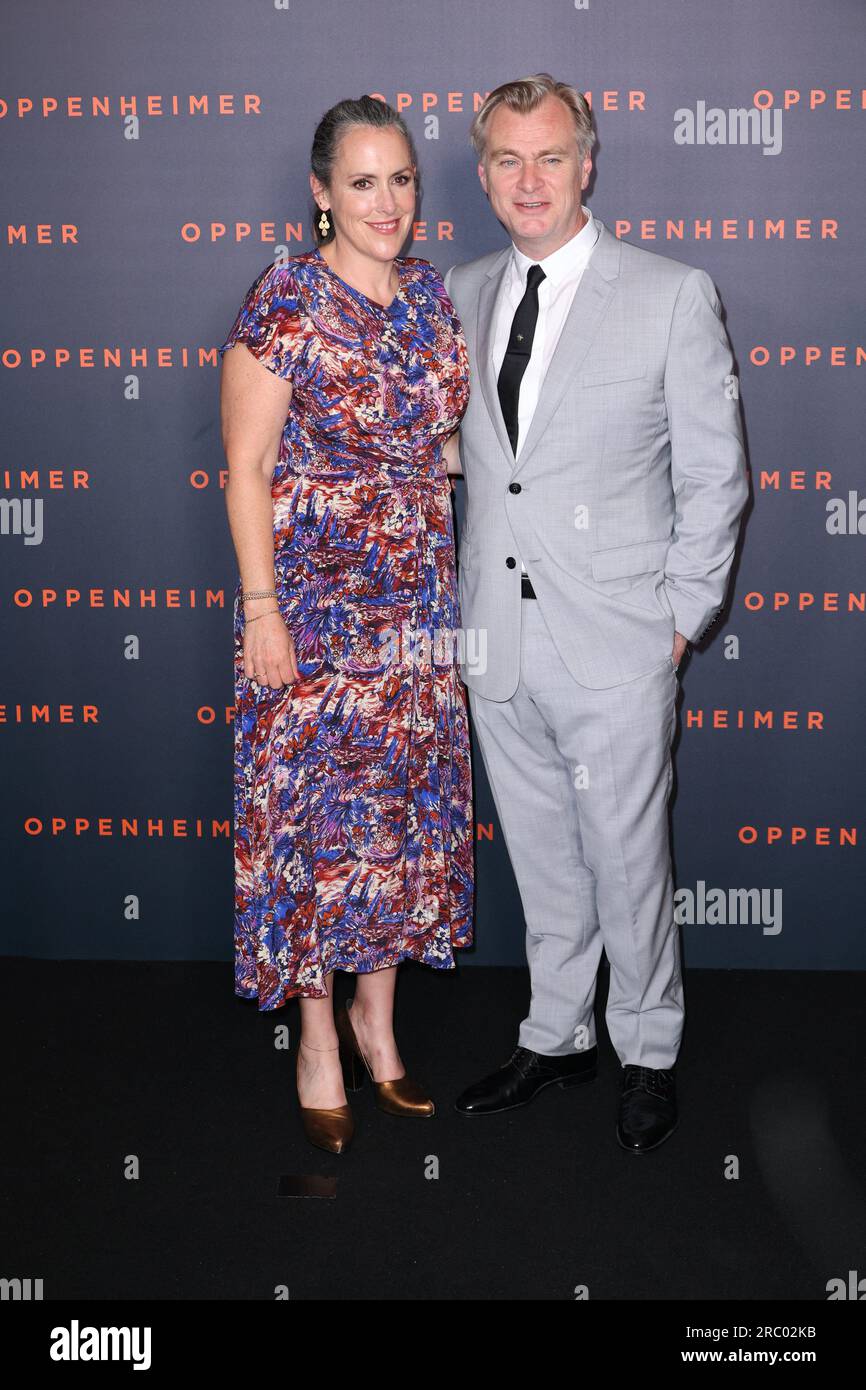 Christopher Nolan and his wife Emma Thomas attends Oppenheimer Premiere ...