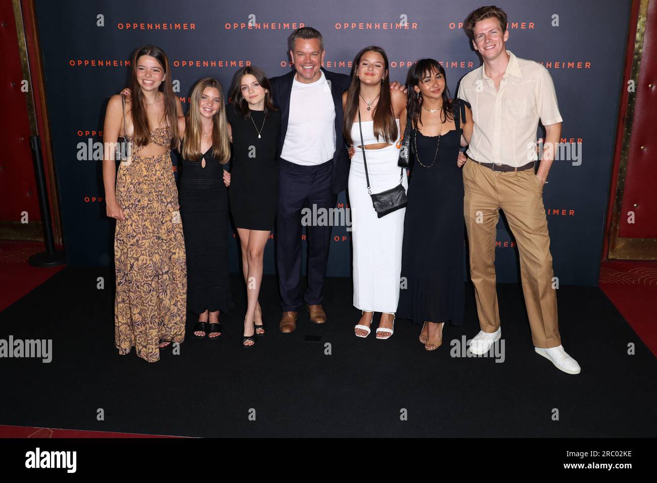 Matt Damon, Alexia Damon, Isabella Damon, Gia Damon and Stella Damon ...