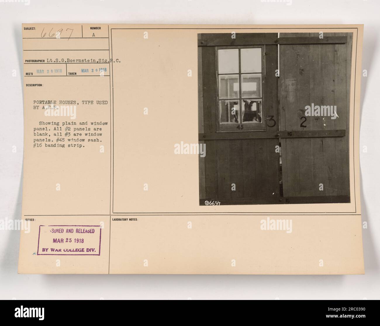 In this photograph, a portable house used by the American Expeditionary ...