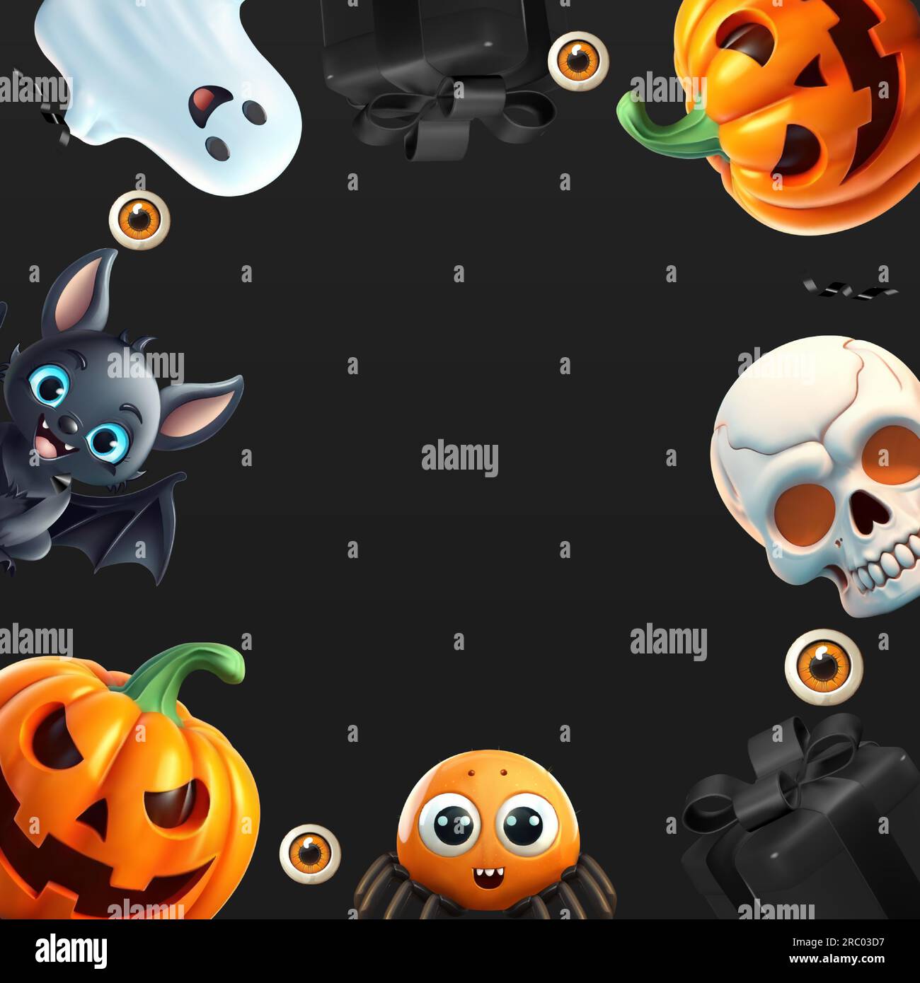 Halloween Party Spooky Background. Vector Illustration Stock Vector ...