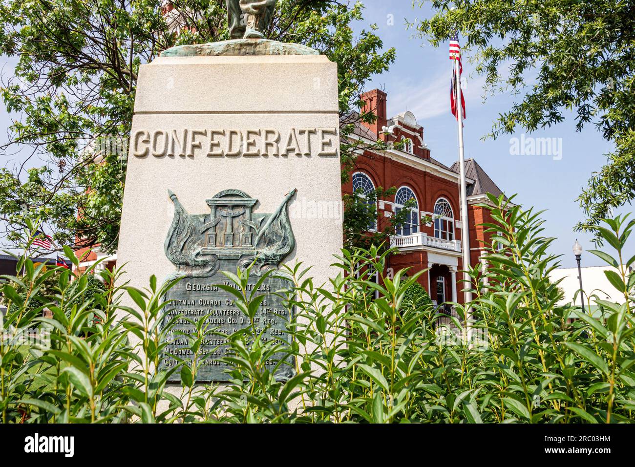 Forsyth Georgia,Forsyth Courthouse Square,Confederate statue memorial ...