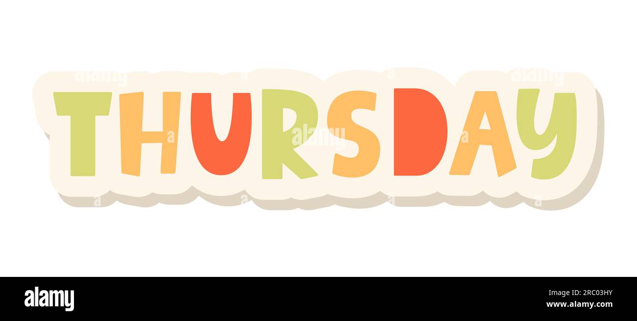 Thursday sticker Cut Out Stock Images & Pictures - Alamy