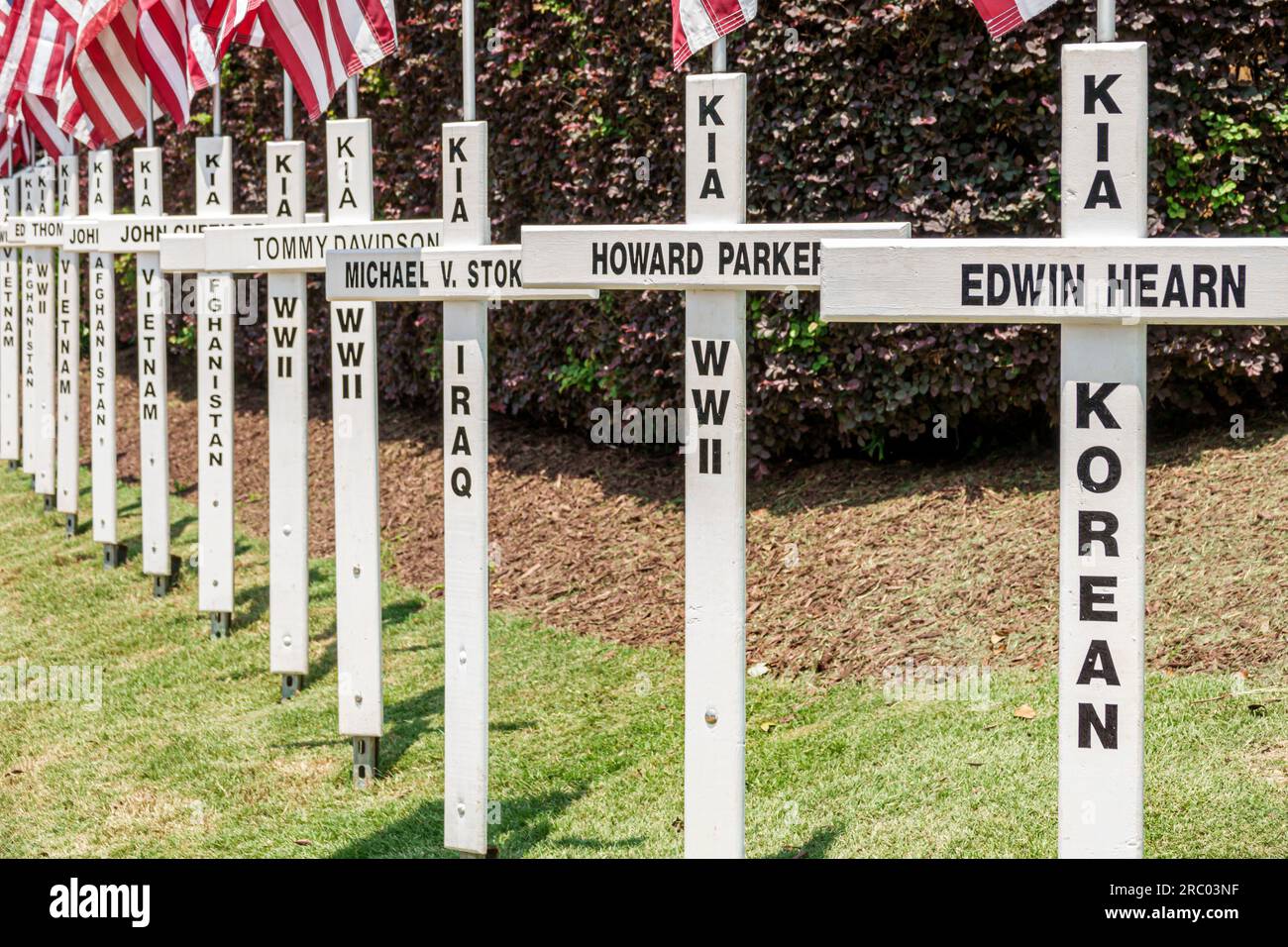 Hampton Georgia,Memorial Day war veteran markers,killed in action ...
