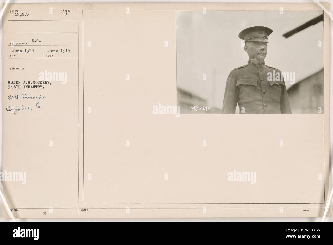 Soldiers from the 80th Division at Camp Lee, Virginia, photographed in ...