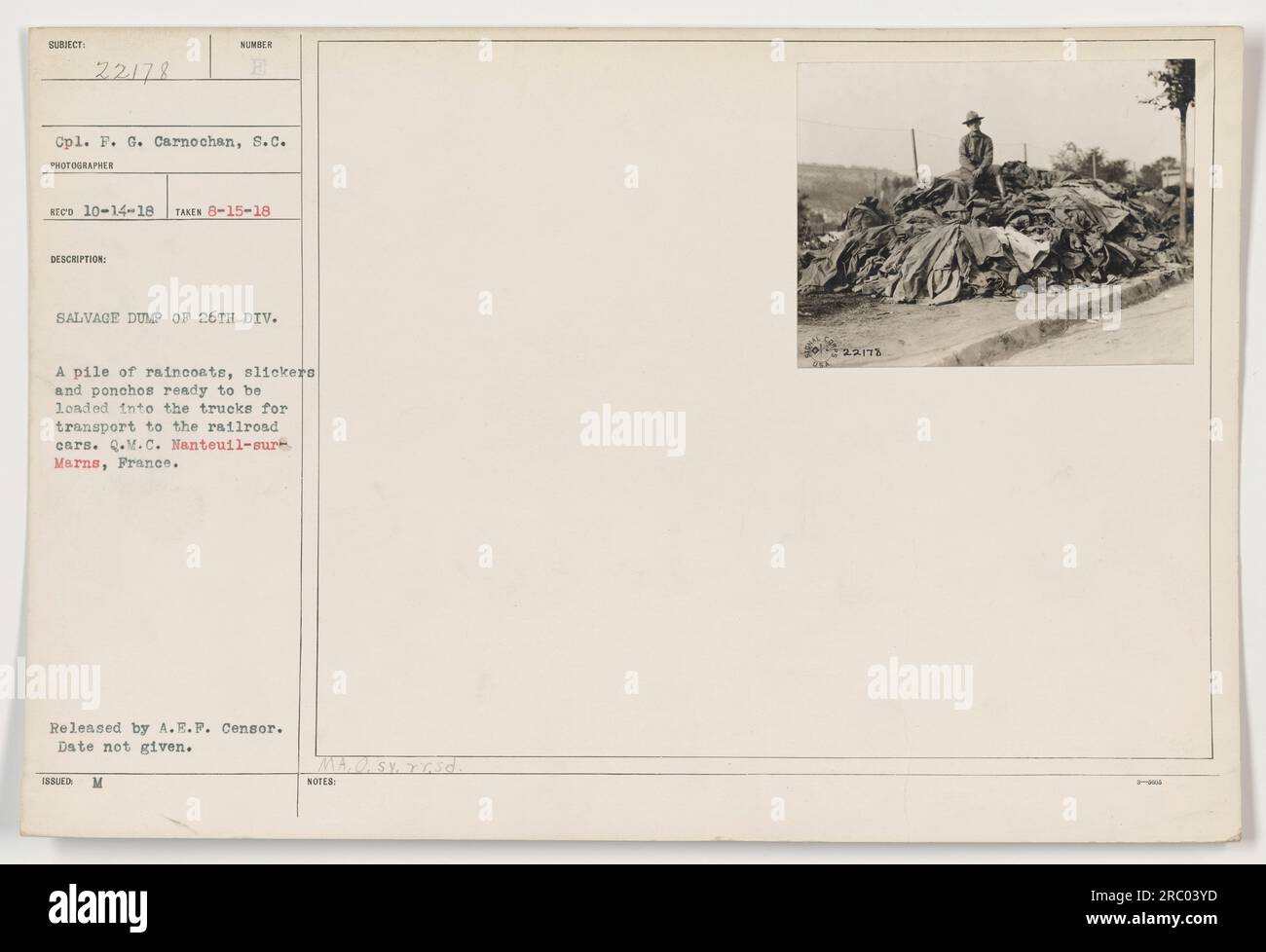 Corporal f g carnochan hi-res stock photography and images - Alamy
