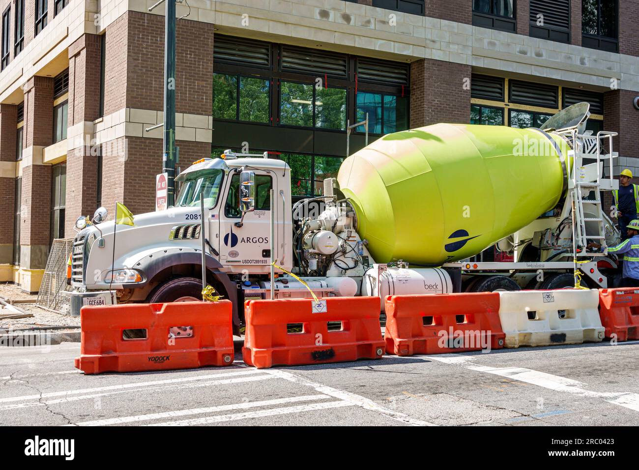 Atlanta Georgia,cement mixer mixing truck Stock Photo - Alamy
