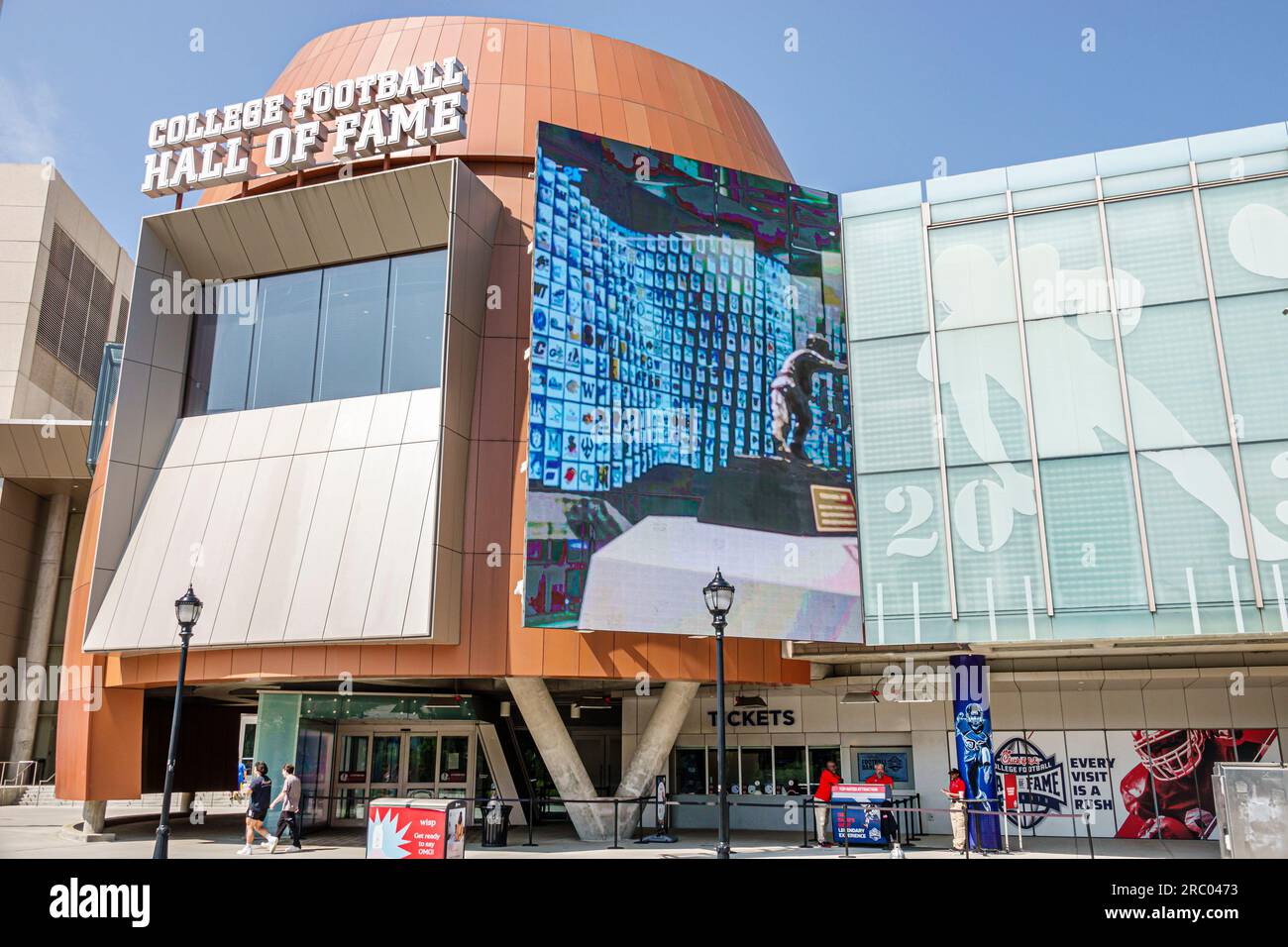 Atlanta Georgia,College Football Hall of Fame,exterior outside entrance ...