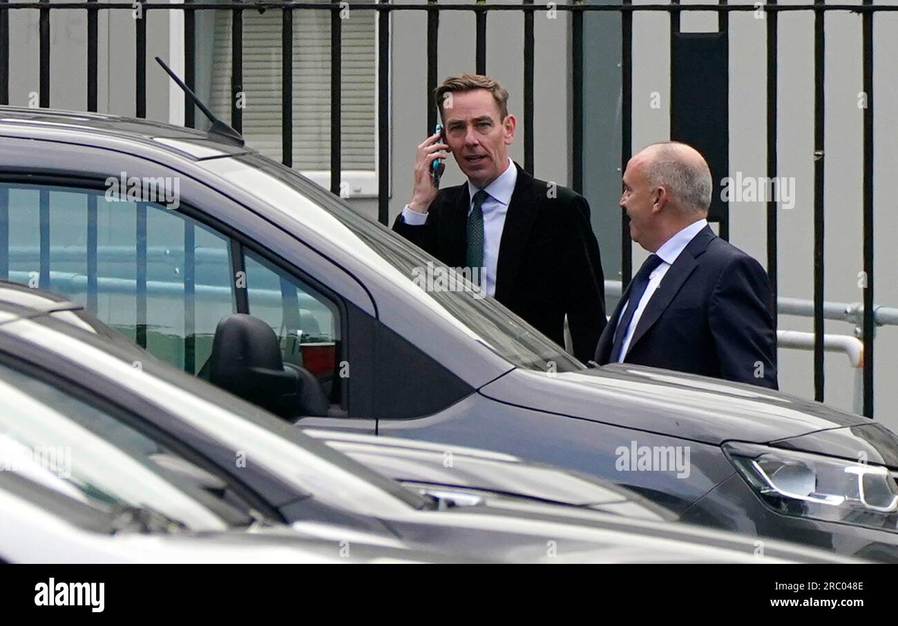 RTE's highest-paid presenter Ryan Tubridy (left) with his agent Noel ...