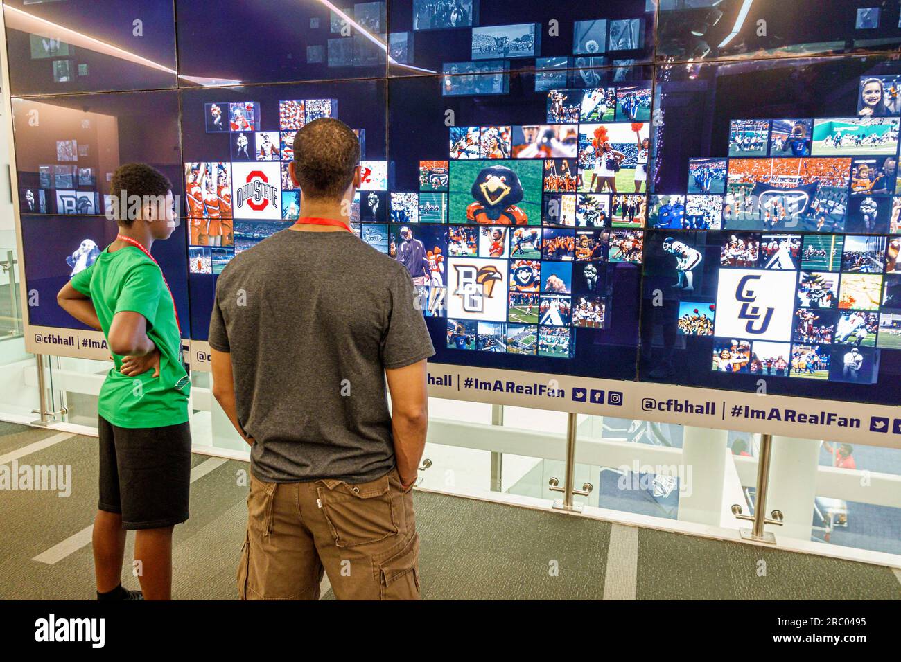Atlanta Georgia,College Football Hall of Fame,inside interior exhibit ...