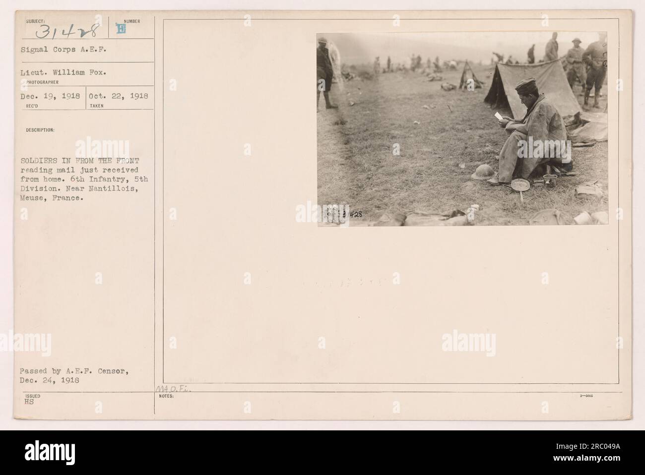American soldiers from the 6th Infantry, 5th Division are seen reading ...