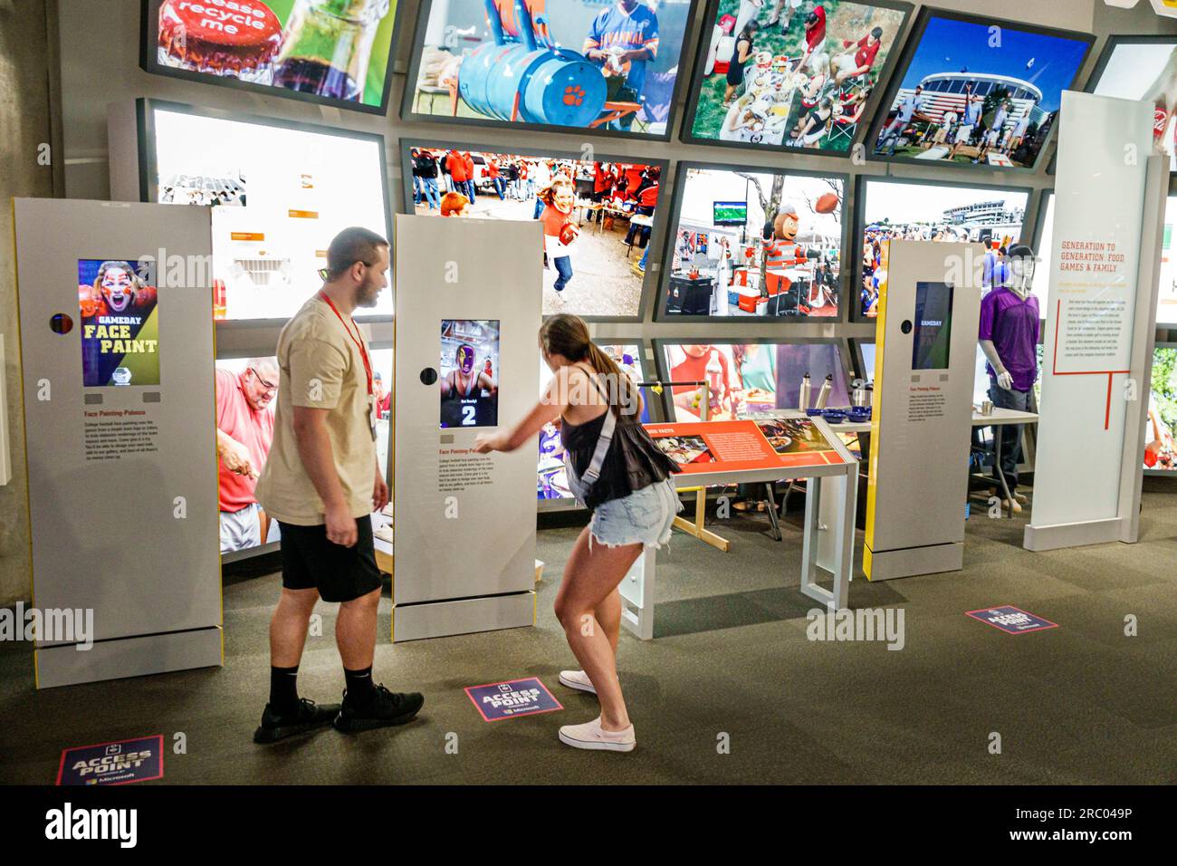 Atlanta Georgia,College Football Hall of Fame,inside interior exhibit ...