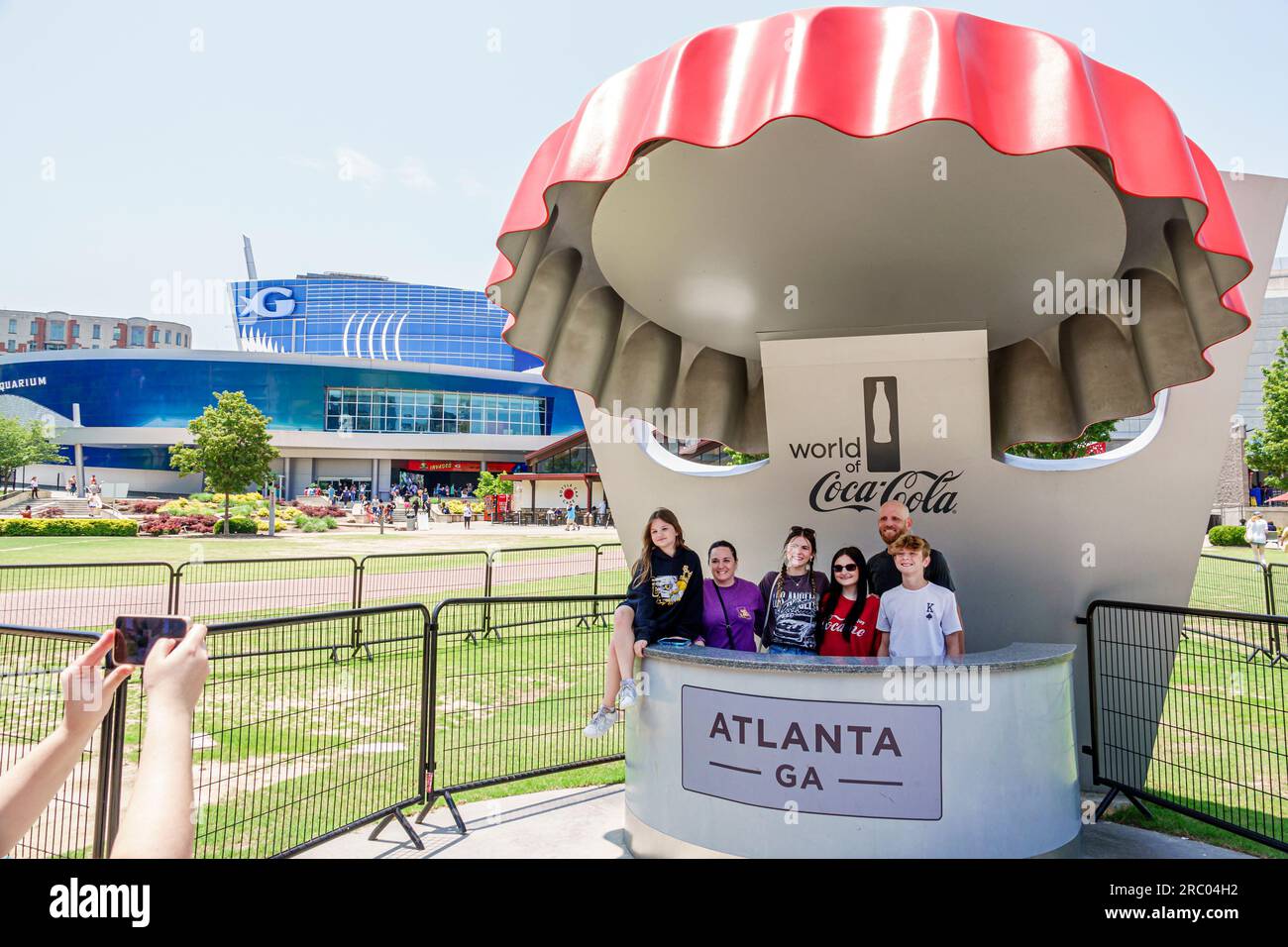 Atlanta Georgia,Pemberton Place,World of Coca-Cola giant bottlecap ...