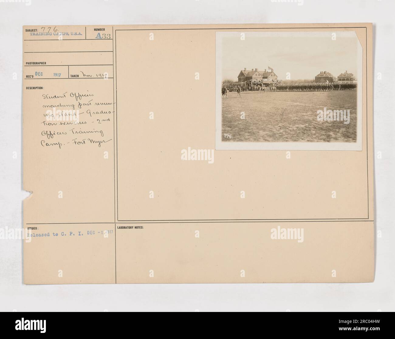 Student officers participating in graduation exercises by marching past ...