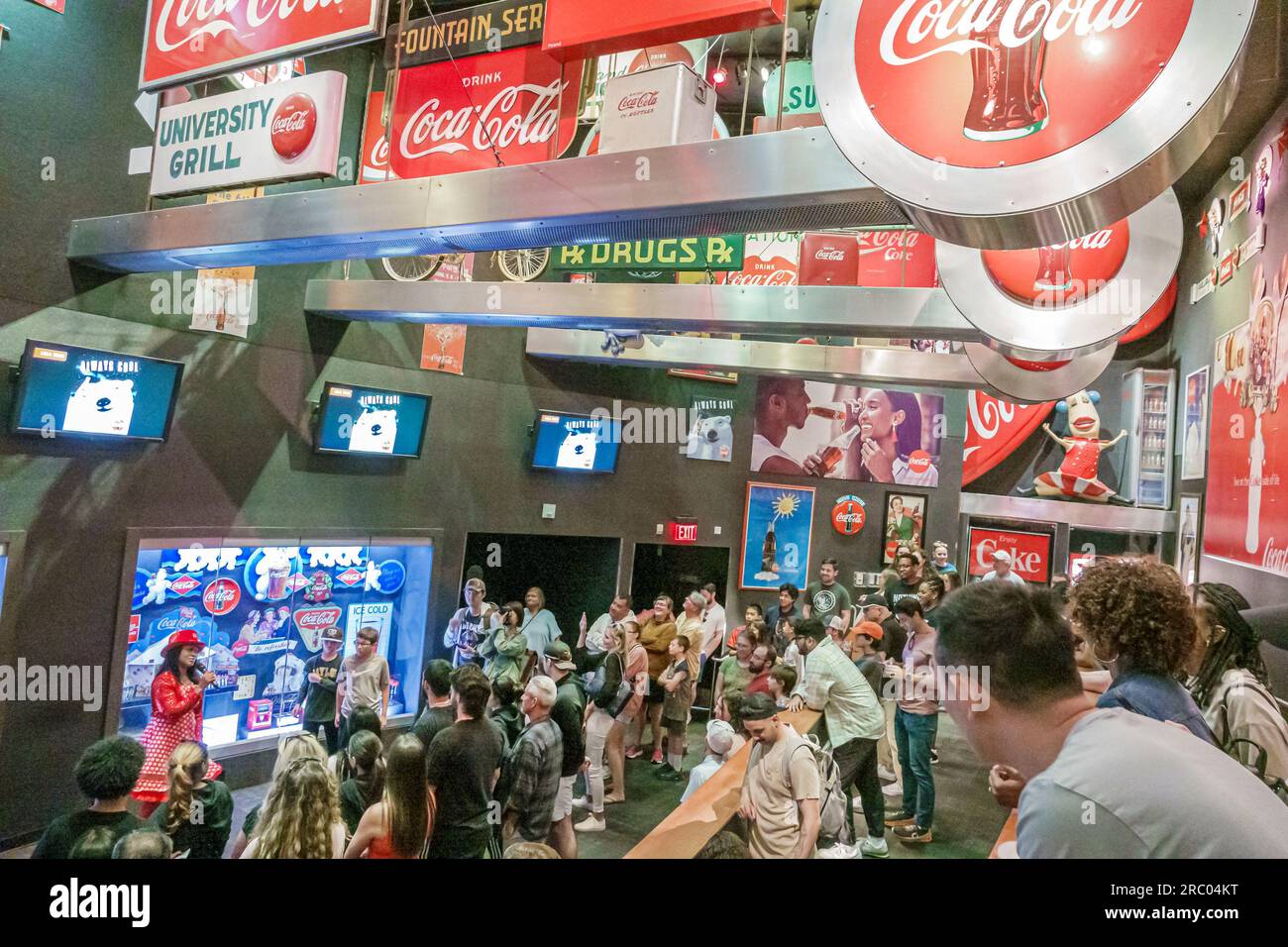Atlanta Georgia,World of Coca-Cola exhibit,inside interior Stock Photo ...