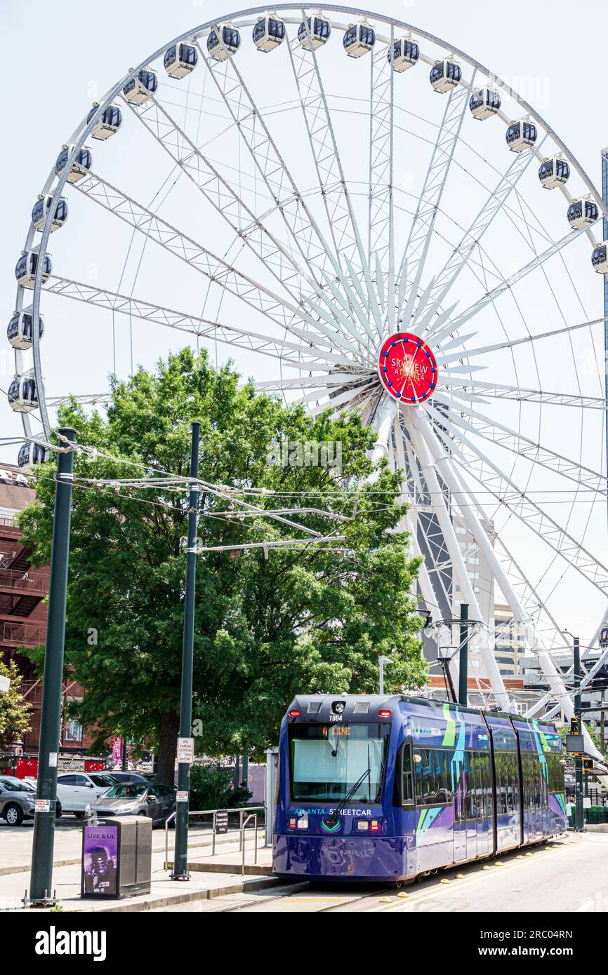 Atlanta Georgia,SkyView Atlanta giant Ferris wheel gondolas,Atlanta ...