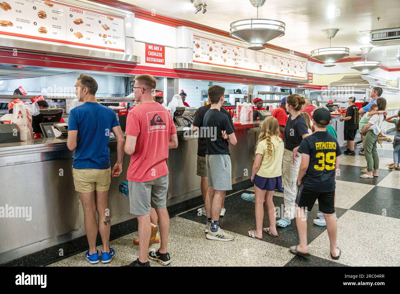 Atlanta Georgia,The Varsity restaurant,inside interior,line queue ... Atlanta Georgia,The Varsity restaurant,inside interior,line queue ...