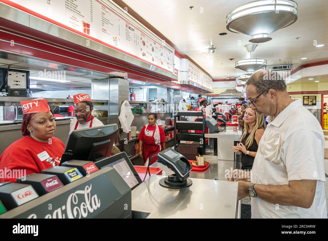 Atlanta Georgia,The Varsity restaurant,inside interior,Black African ...