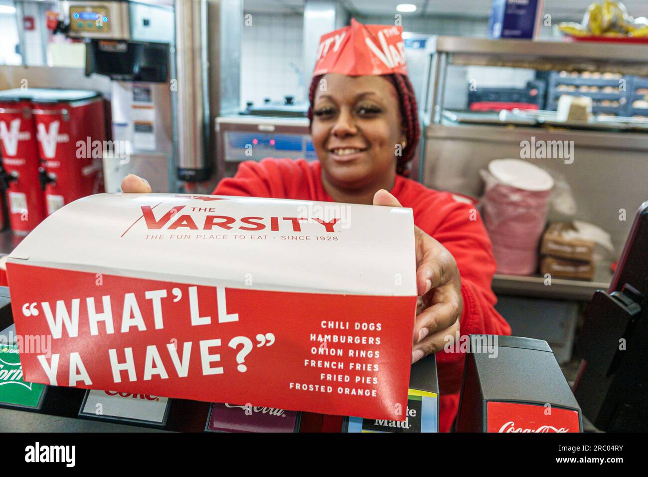 Atlanta Georgia,The Varsity restaurant,inside interior,Black African ...