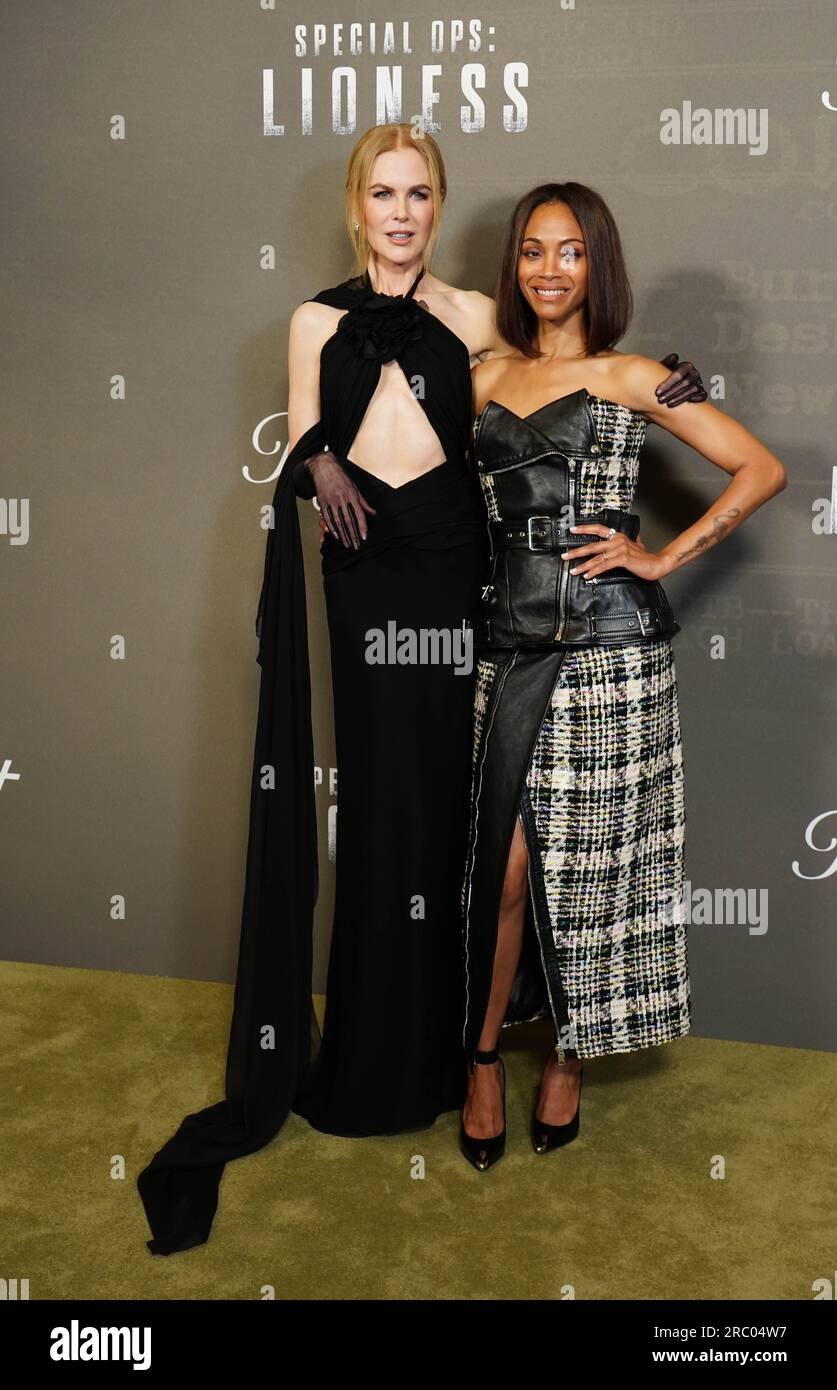 Nicole Kidman and Zoe Saldana arrive for a screening of the Paramount+ ...