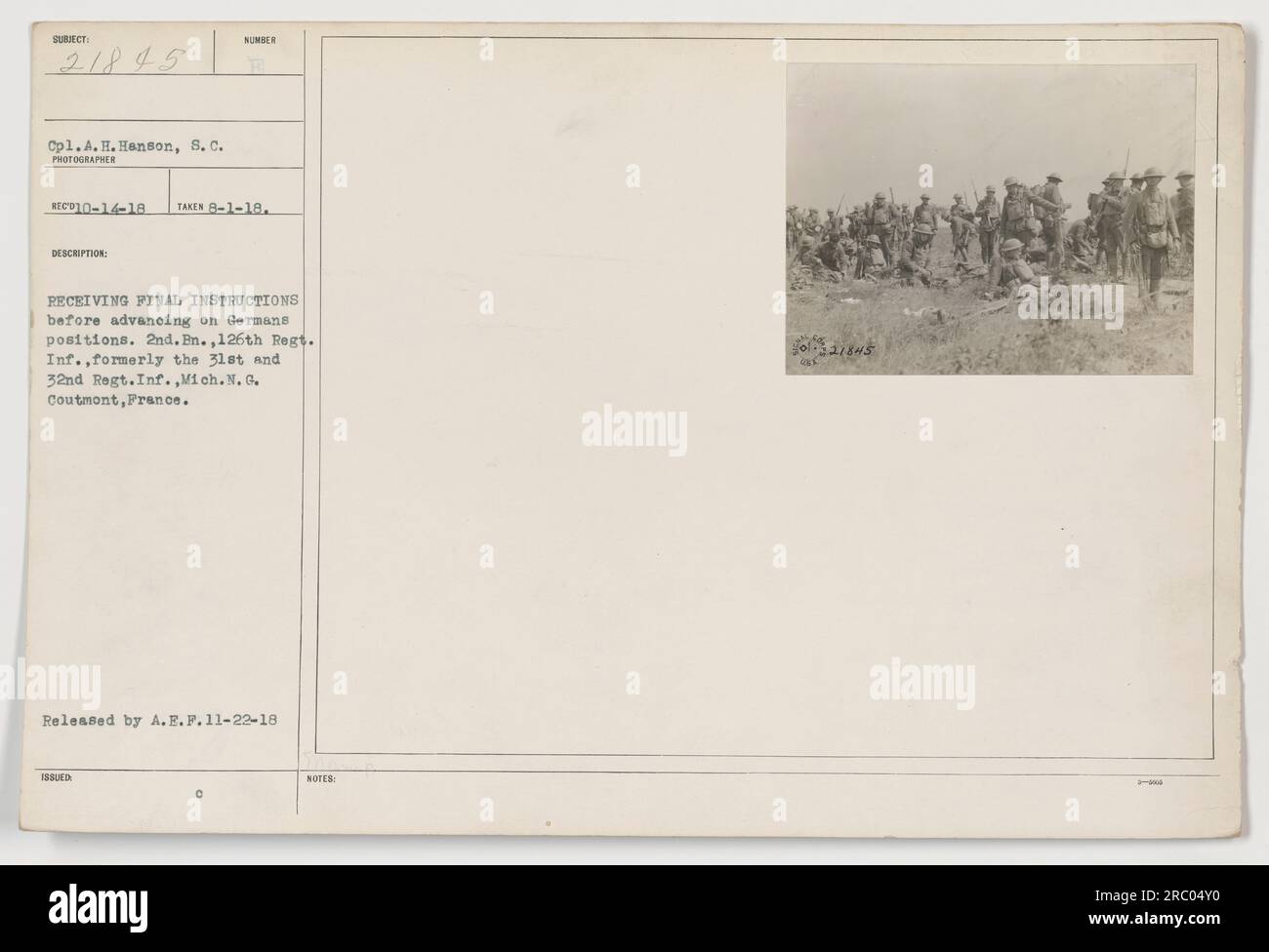 126th infantry regiment hi-res stock photography and images - Alamy