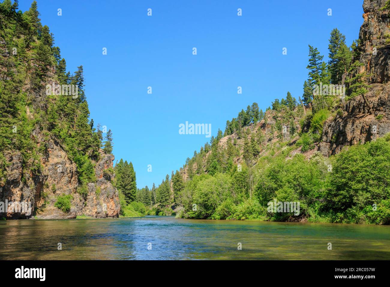 cliffs above the blackfoot river near ovando, montana Stock Photo - Alamy