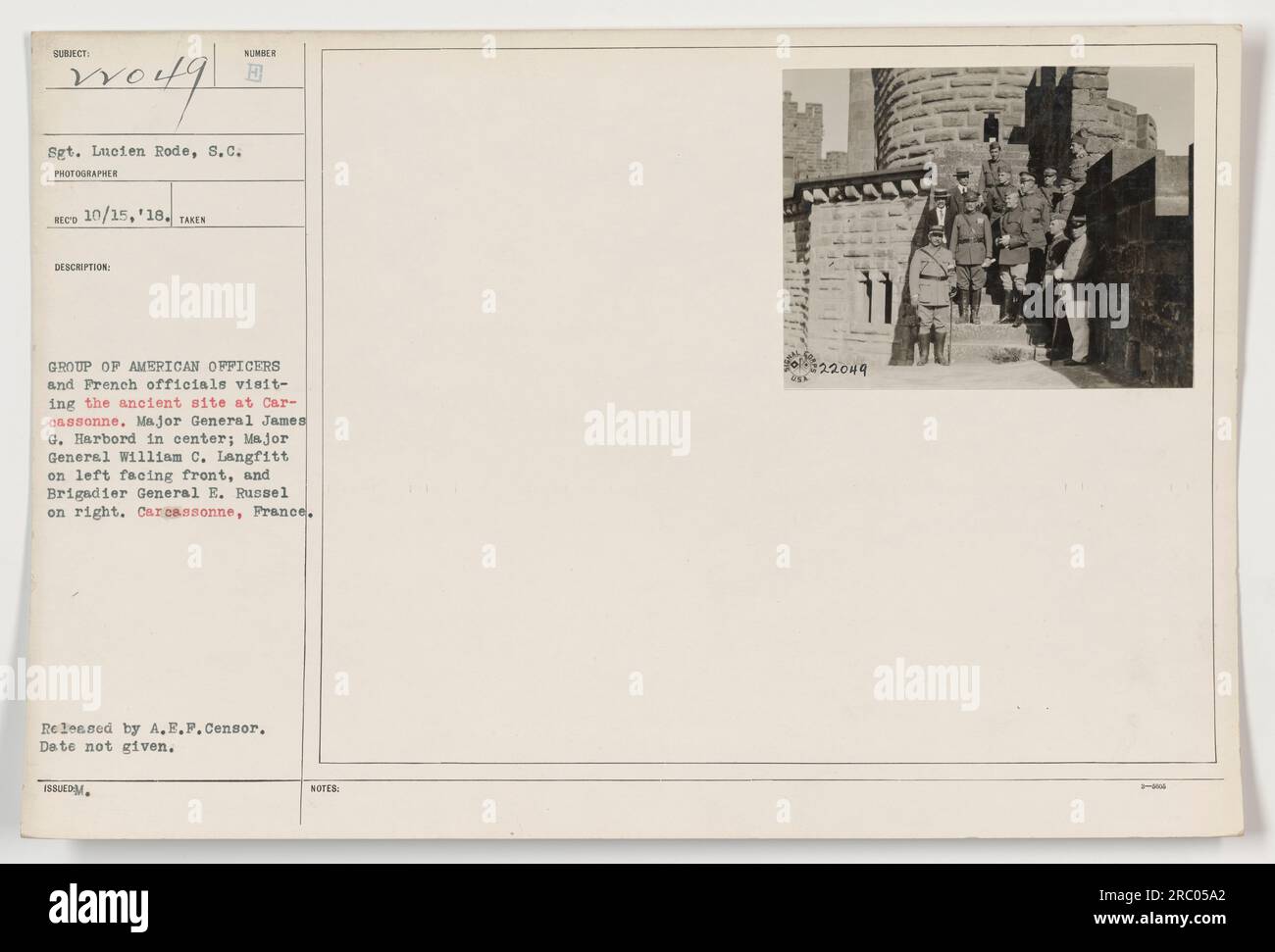 American and French officials visit the ancient site at Carcassonne ...