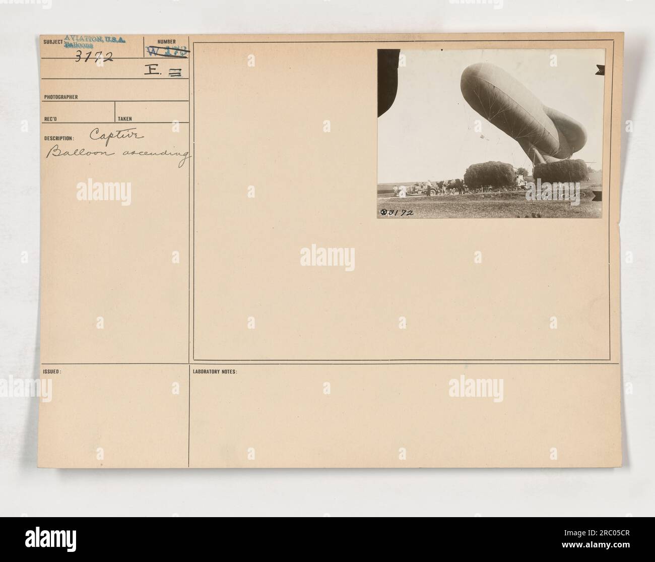 A captive balloon displays its ascent during a military activity in the ...