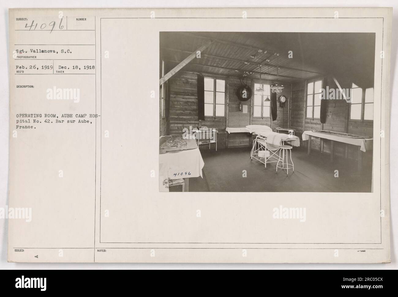 Operating room of Camp Hospital No. 42 in Bar-sur-Aube, France during ...