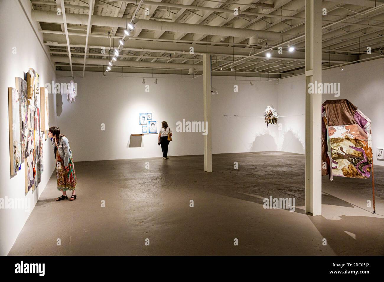 Atlanta Georgia,The Museum of Contemporary Art of Georgia MOCA GA,inside interior indoors,woman ...